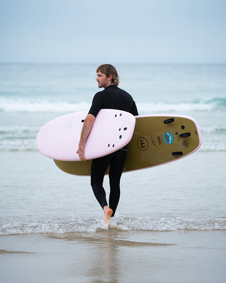 DOUBLE RAINBOW SUPER SOFT - PINK/SOY FCSII – MICK FANNING SOFTBOARDS AUS